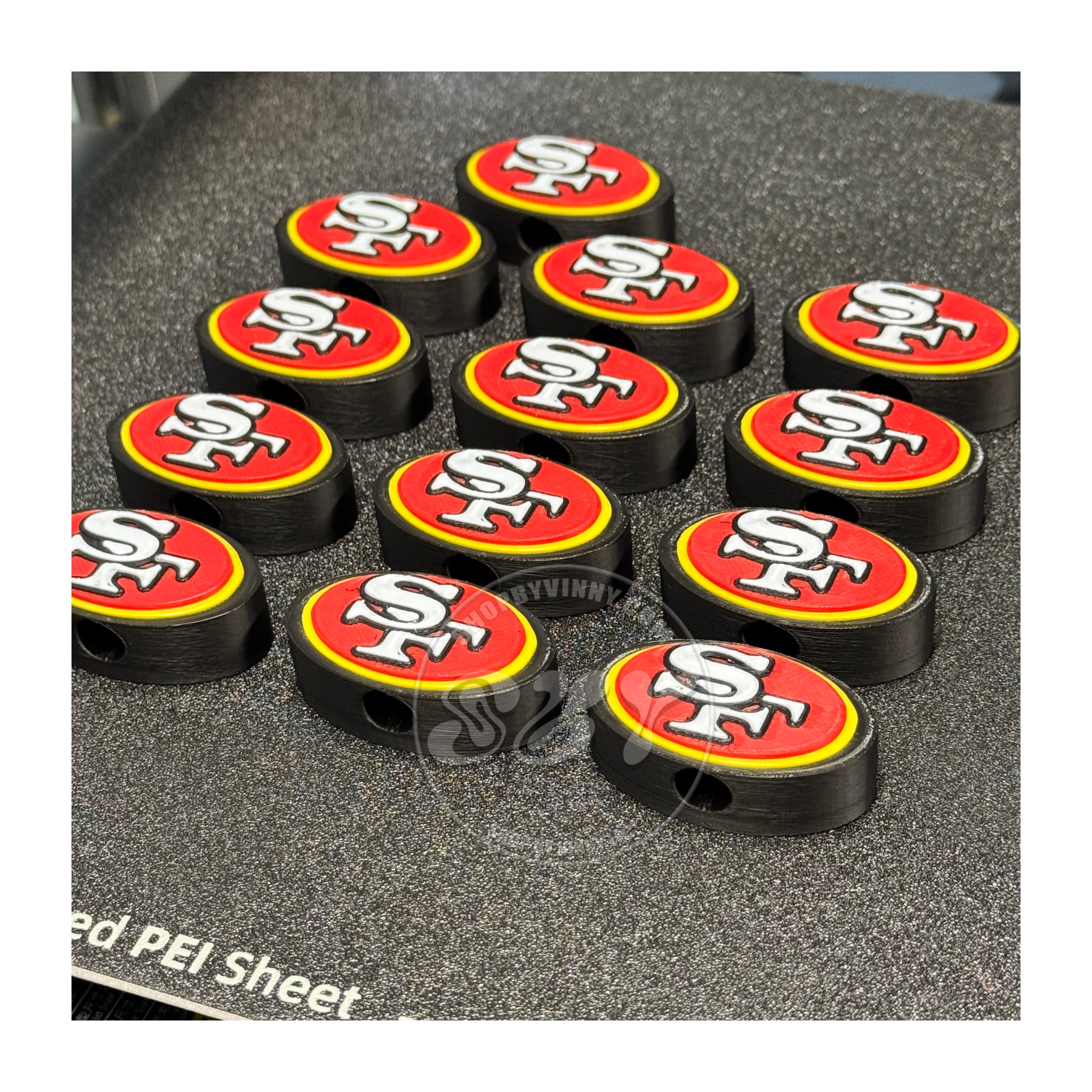 12 PCS SF SAN FRANCISCO 49ERS STRAW TOPPERS - SPORTS – SHOP BY VINNY LLC